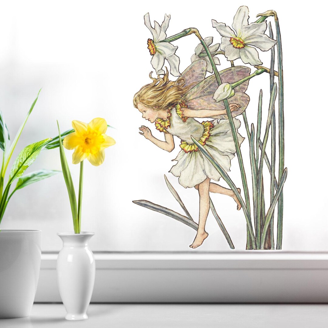 The Narcissus Fairy Window Sticker Flower Fairies Window Stickers Fairy ...