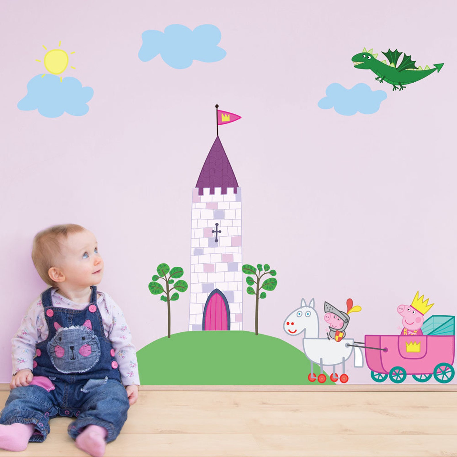 Princess Peppa Pig Wall Stickers Pack Peppa Pig Wall Decal - Etsy