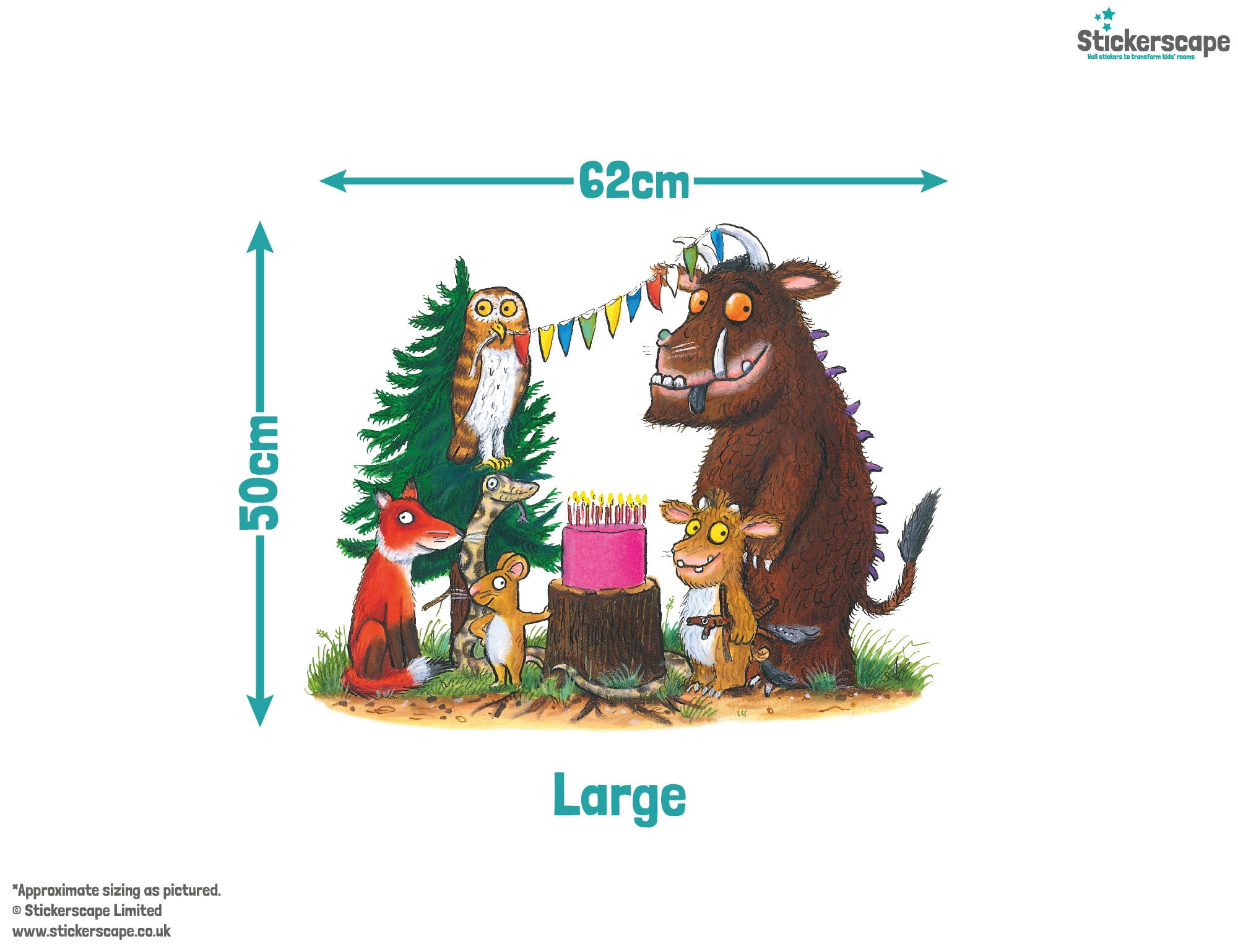 Gruffalo's Child Birthday Window Sticker, Gruffalo Party Window Sticker ...