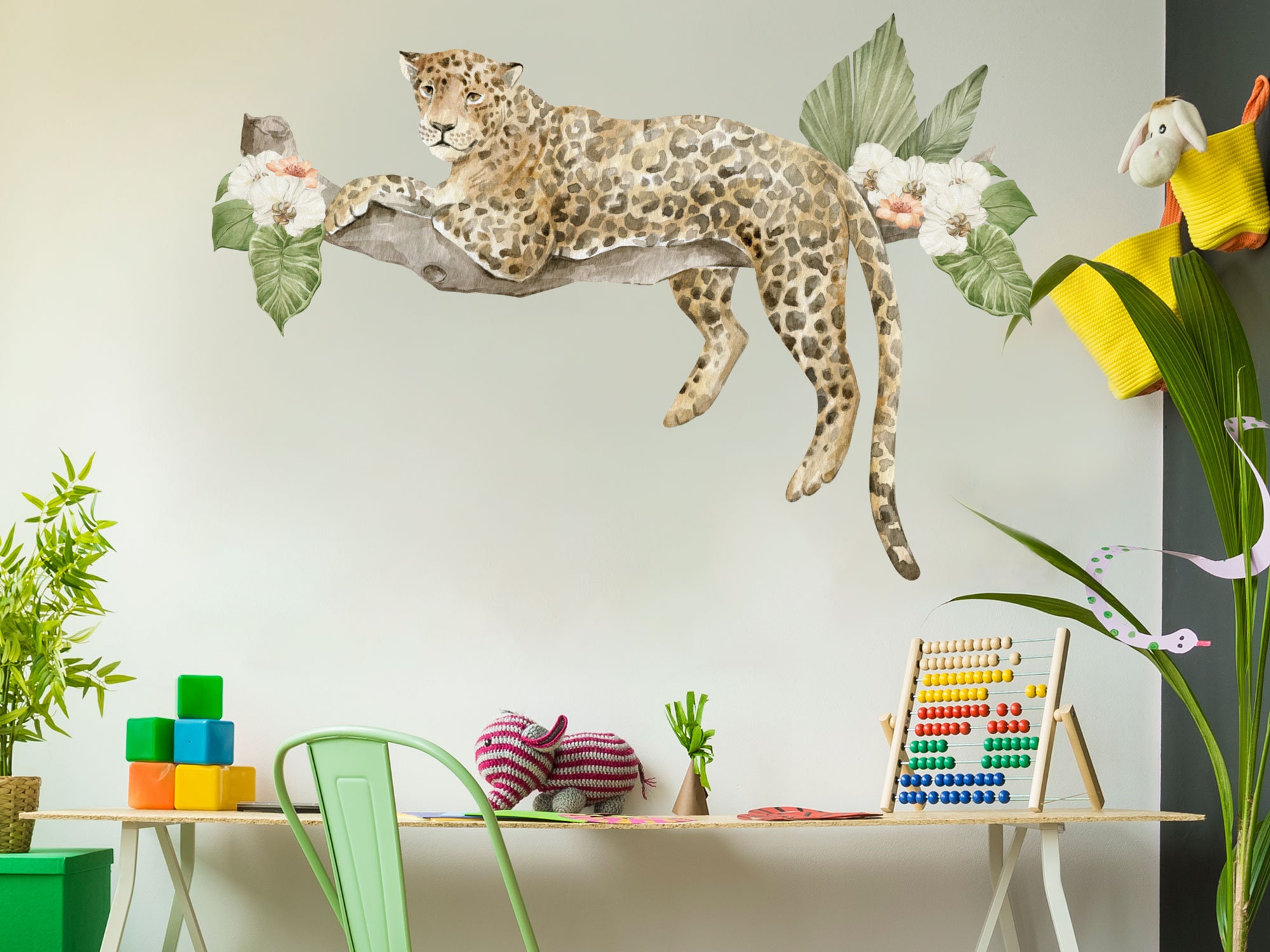 Resting Cheetah Wall Sticker Pack Jungle Wall Stickers - Etsy UK