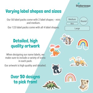 50 or 123 Stick on Name Labels, Official Gruffalo Name Label, School ...