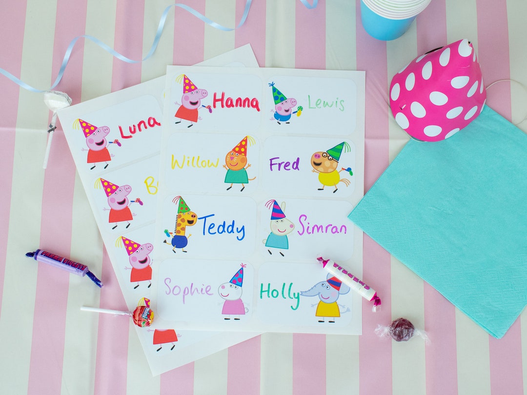 Peppa Pig Birthday Party Label Pack, Peppa Pig Party Labels, Peppa ...