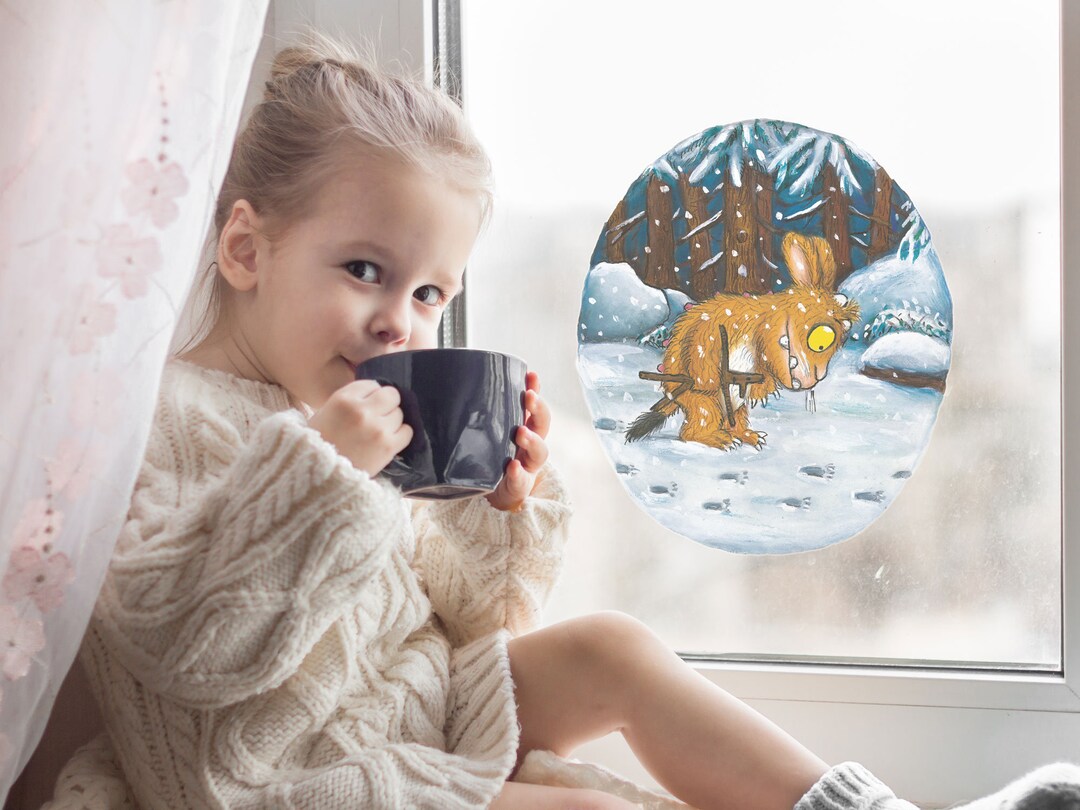 Gruffalo's Child Window Sticker, Gruffalo's Child Snowy Scene Window ...