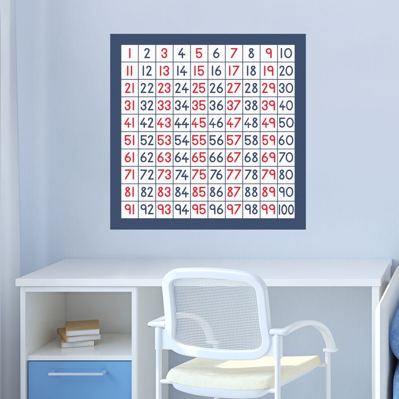 100 Square Wall Sticker, 100 Square Wall Decal - Etsy