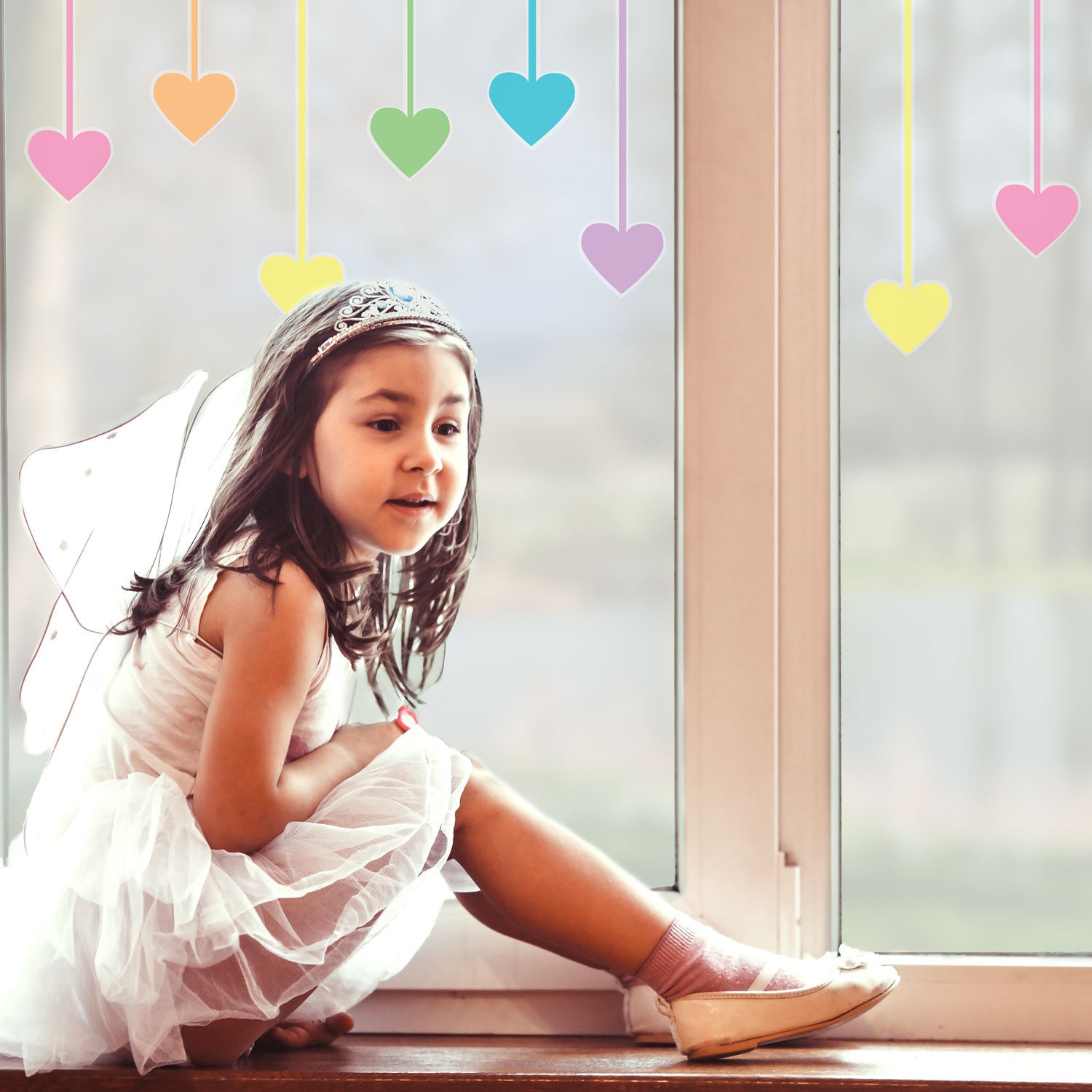 Heart Window Stickers, Heart Window Decal, Unicorn Window Decal - Etsy
