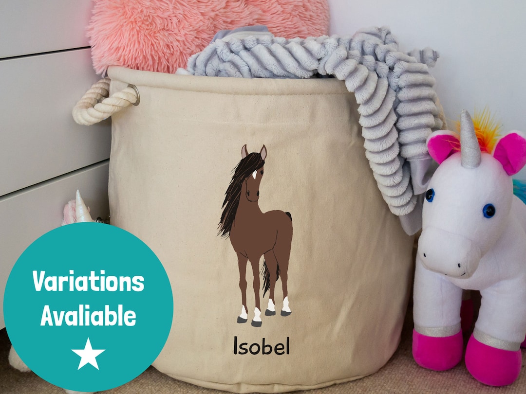 Personalised Pony Storage Trug, Personalised Storage Basket, Horse Room ...