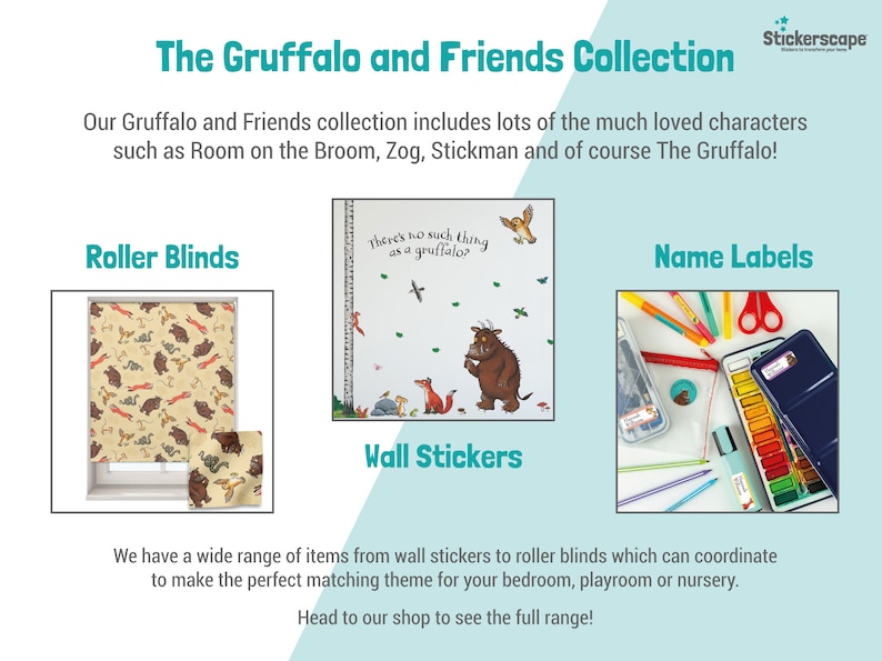 Gruffalo and Mouse Wall Sticker, the Gruffalo Wall Sticker, Gruffalo ...