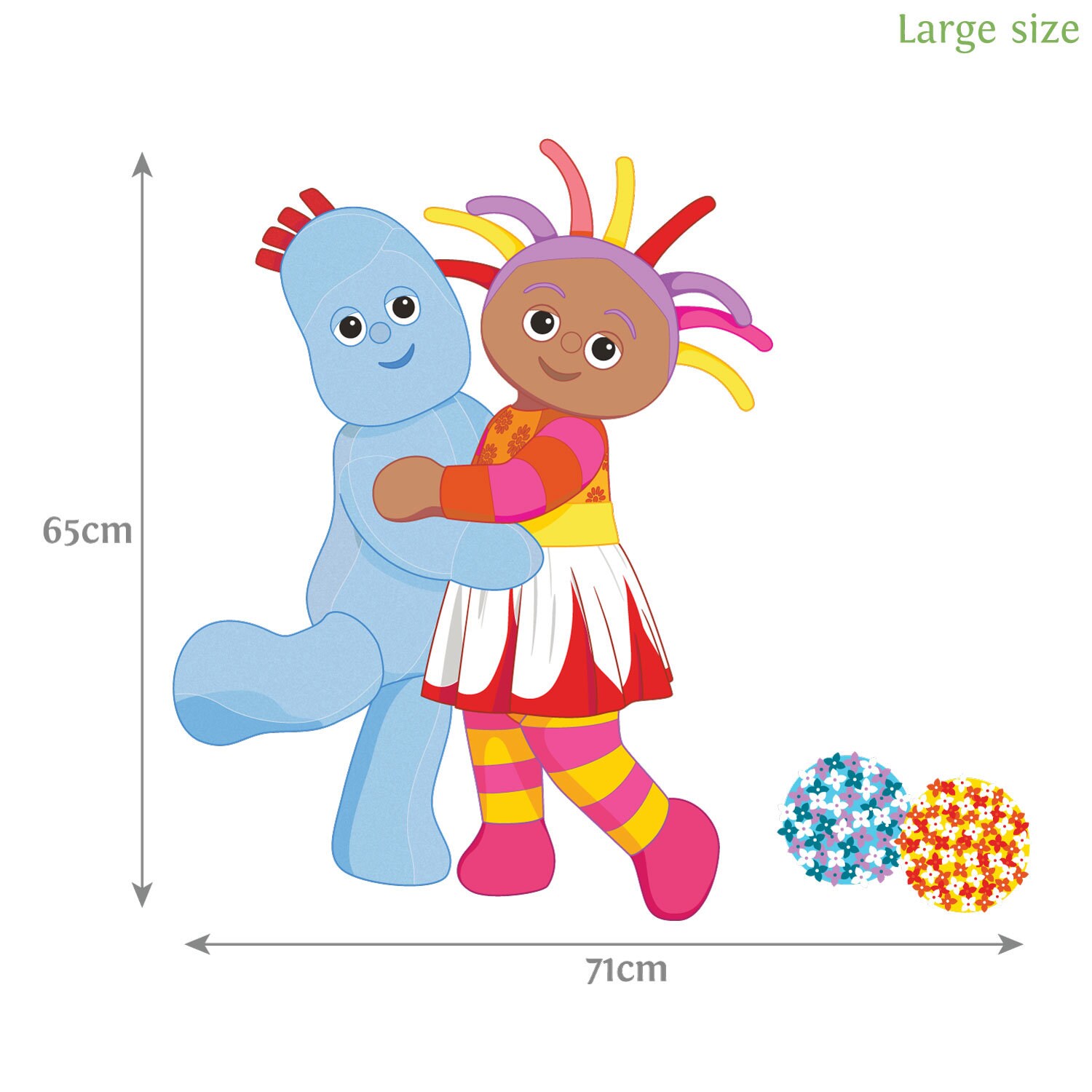 Igglepiggle and Upsy Daisy Hug, in the Night Garden Wall Sticker - Etsy