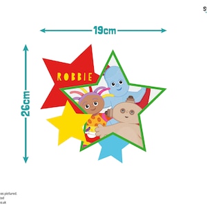 Personalised in the Night Garden Star Window Sticker, in the Night ...