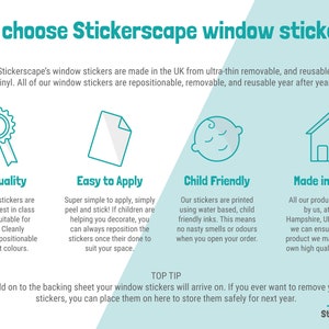 Hand Drawn Space Window Stickers, Space Window Decals, Space Themed ...