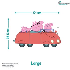 Peppa Pig Car Wall Sticker, Peppa Pig Wall Decal - Etsy