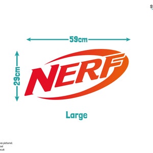 Nerf Logo Wall Sticker, Nerf Wall Sticker, Nerf Wall Decal, Nerf Themed ...
