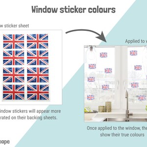 Watercolour Union Jack Hearts Window Stickers, Coronation Window ...
