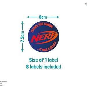 Nerf Party Label Pack, Nerf Party Stickers, Nerf Party Labels, Nerf ...