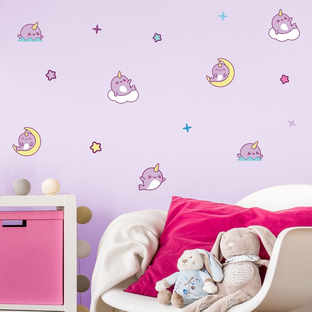 Narwhal Wall Stickers, Narwhal Wall Decals - Etsy