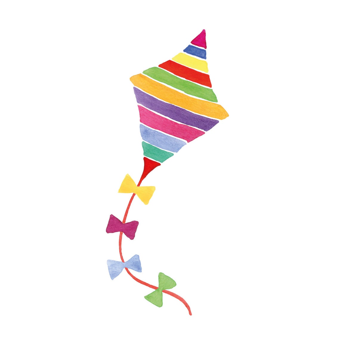 Rainbow Kite Window Sticker Rainbow Window Decal | Etsy
