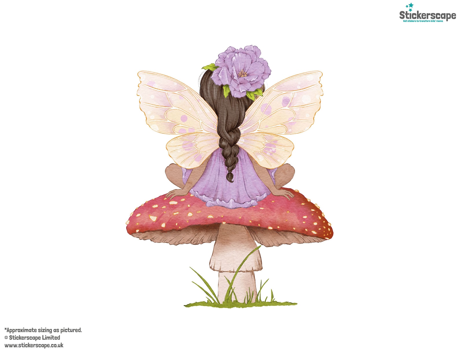 Toadstool Fairies Wall Sticker, Fairy Wall Decor, Fairy Wall Stickers ...