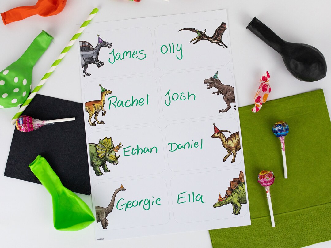 Dinosaur Birthday Party Label Pack, Dinosaur Party Labels, Dinosaur Cup ...