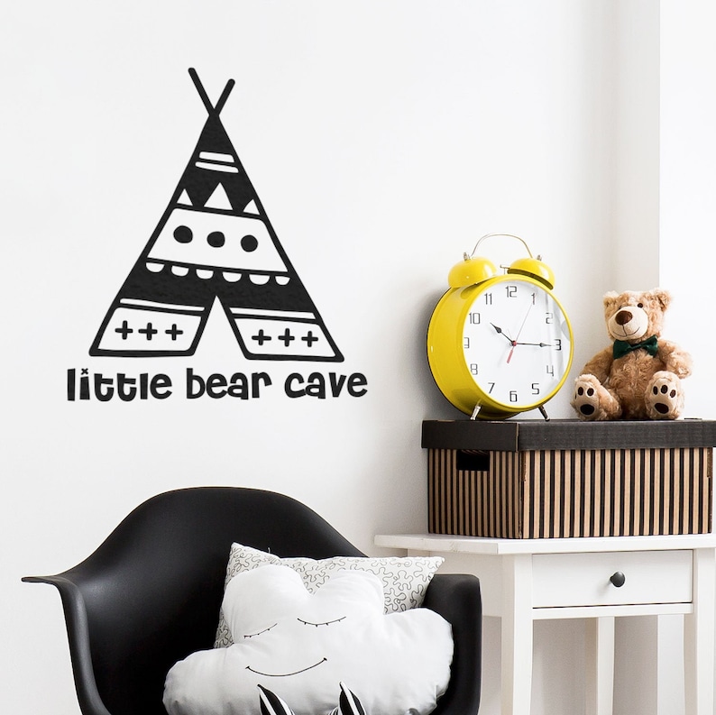 Little Bear Cave Wall Sticker, Bear Wall Decal - Etsy