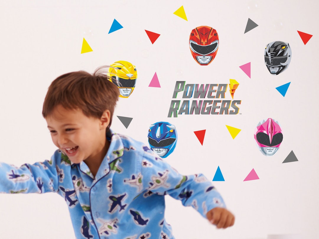Power Rangers Polygon Wall Sticker, Power Rangers Wall Decal, Power ...
