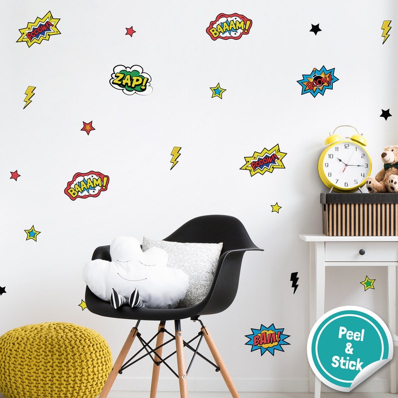 Comic Book Wall Stickers Comic Book Wall Decals - Etsy