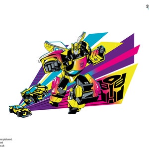 Halftone Bumblebee Wall Sticker, Transformers Wall Sticker ...