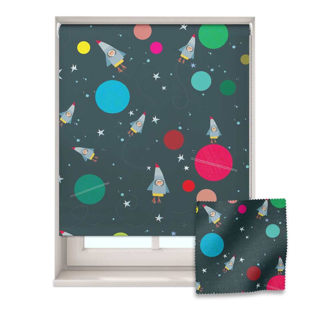 Rockets Roller Blind, Space Themed Roller Blind, Children's Roller ...