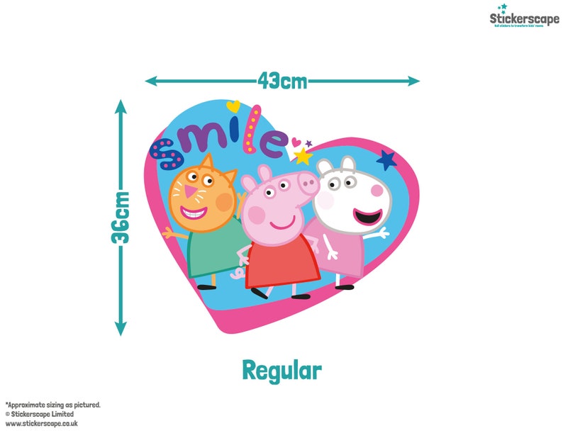 Peppa Pig and Friends Smile Wall Sticker Peppa Pig Wall - Etsy