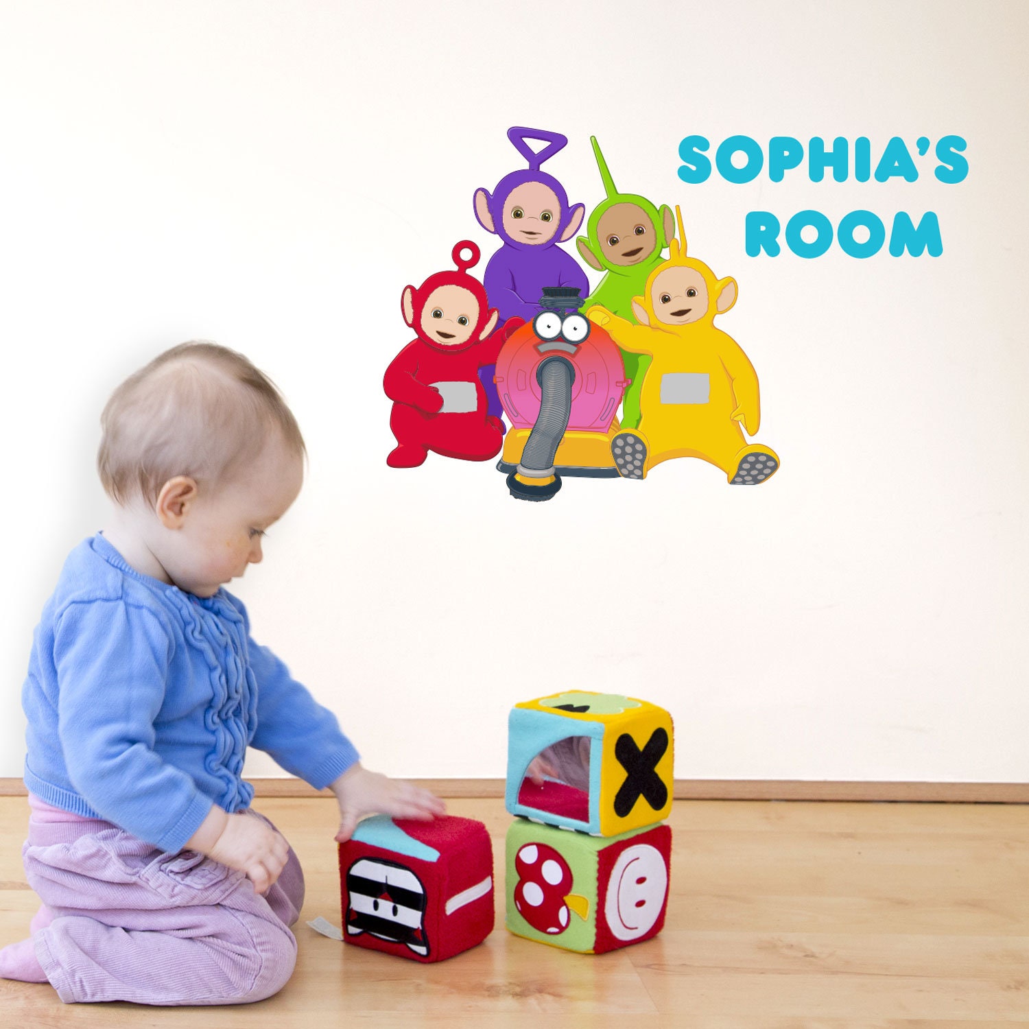Personalised Teletubbies Wall Sticker, Teletubbies Wall Decal - Etsy