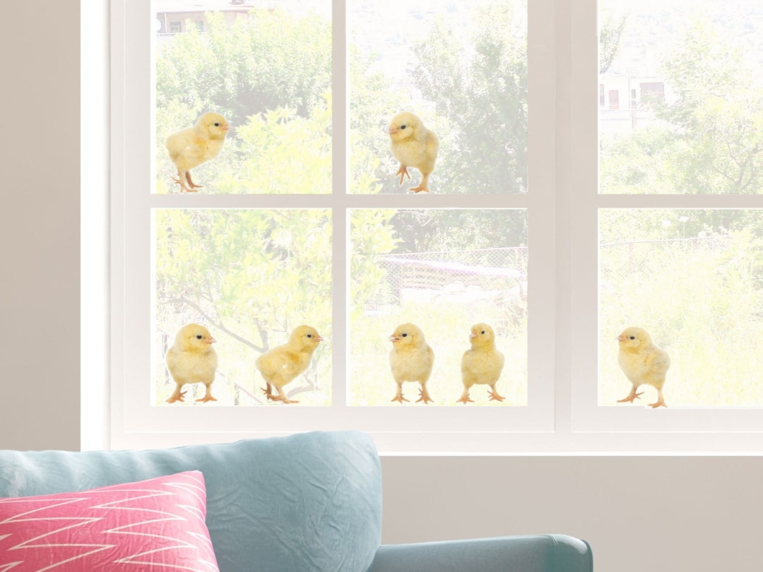 Chick Window Stickers, Easter Window Sticker, Chick Window Decoration ...