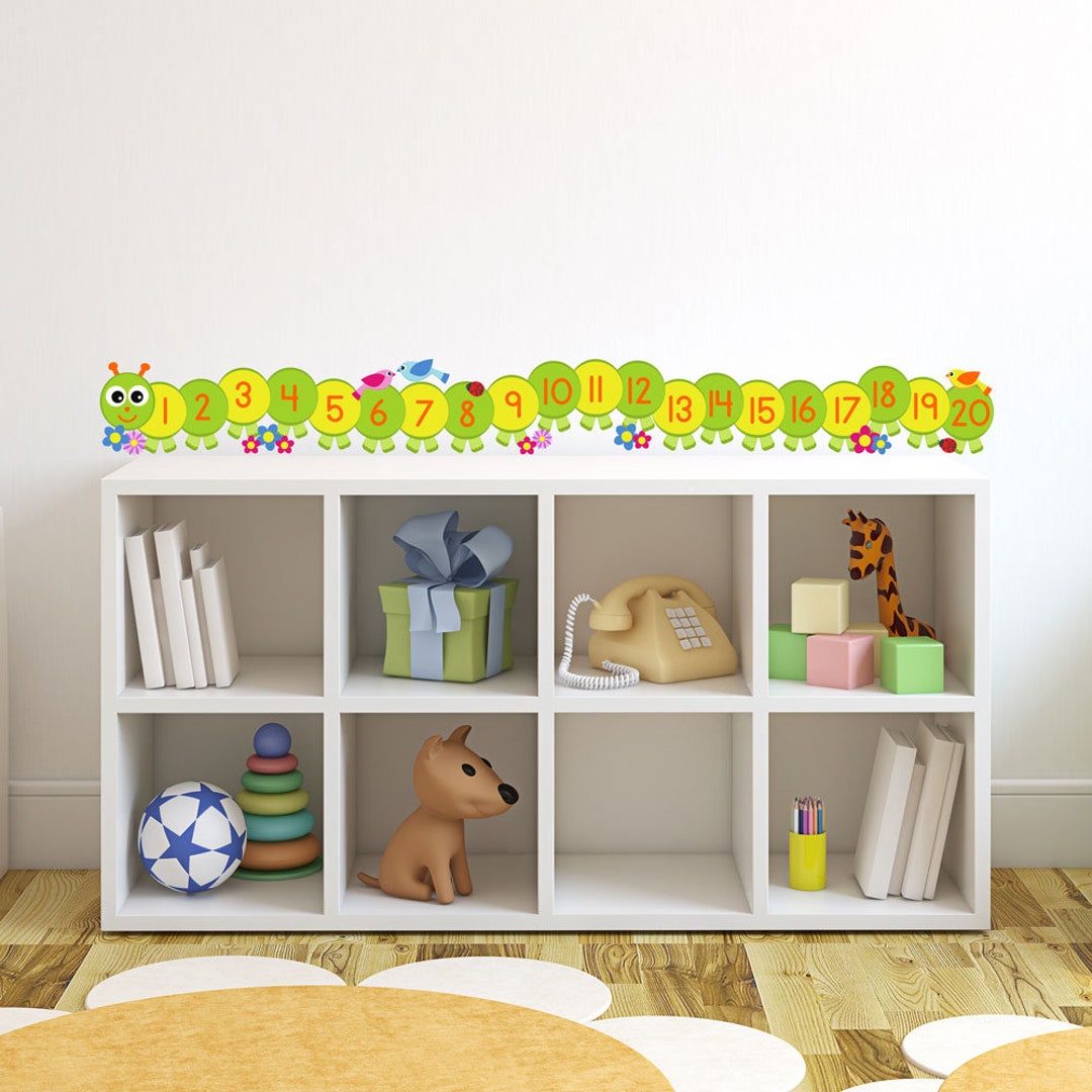 Caterpillar Number Line Wall Sticker, Number Line Wall Decal - Etsy