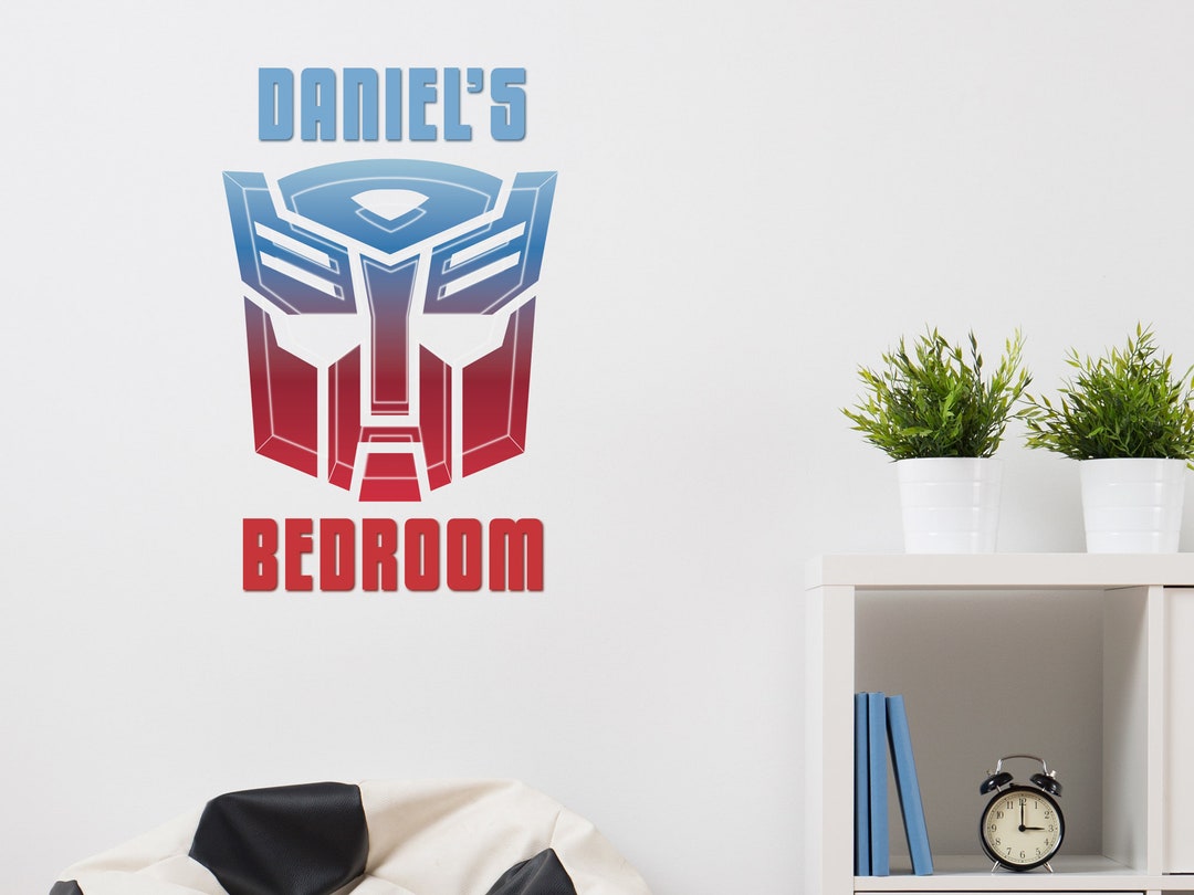 Personalised Transformers Autobots Wall Sticker, Transformers Wall ...