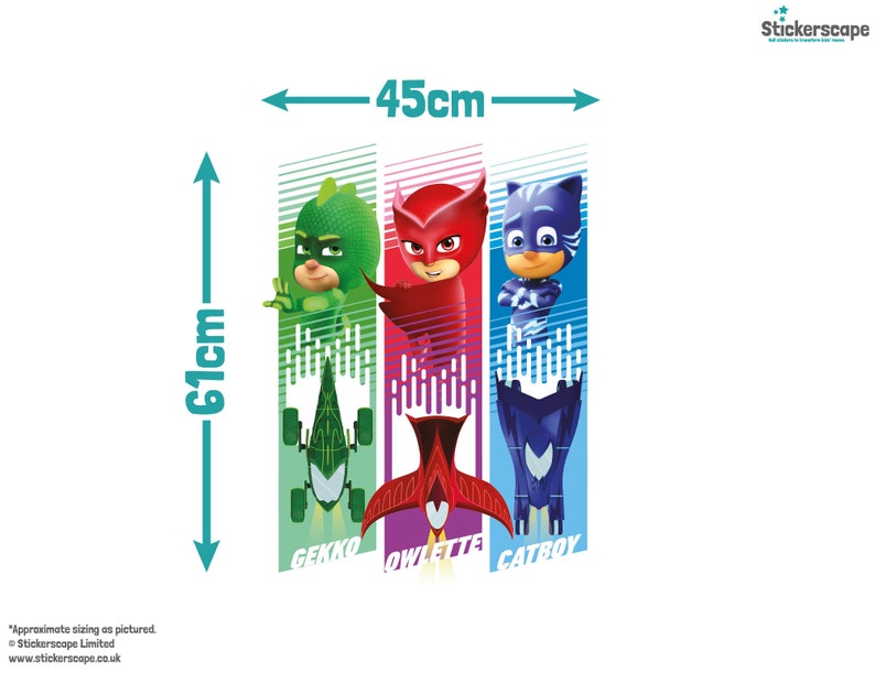 PJ Masks Vehicles Wall Sticker, PJ Masks Wall Sticker, PJ Masks Wall ...