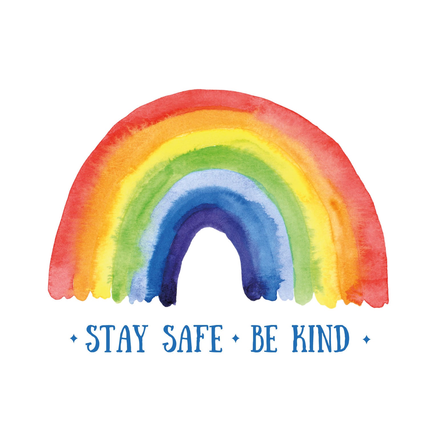Stay Safe Be Kind Rainbow Window Sticker Rainbow Window | Etsy UK