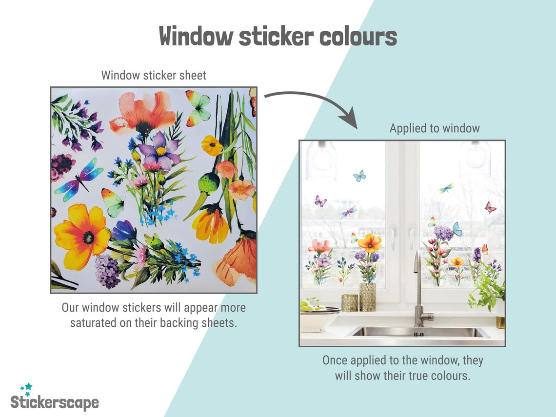 Spring Window Stickers – Daffodils and Duck Easter Window Stickers ...