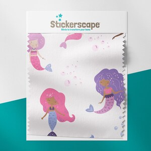Mermaids and Bubbles Roller Blind – Pink Mermaid Nursery Window Blind ...