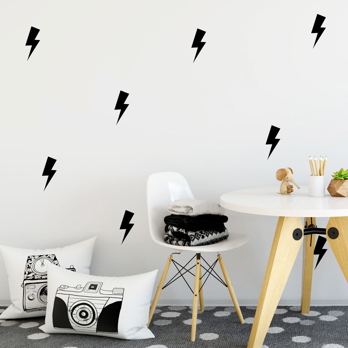 Lightning Bolt Wall Stickers - Lightning Bolt Wall Decal, Lightning ...