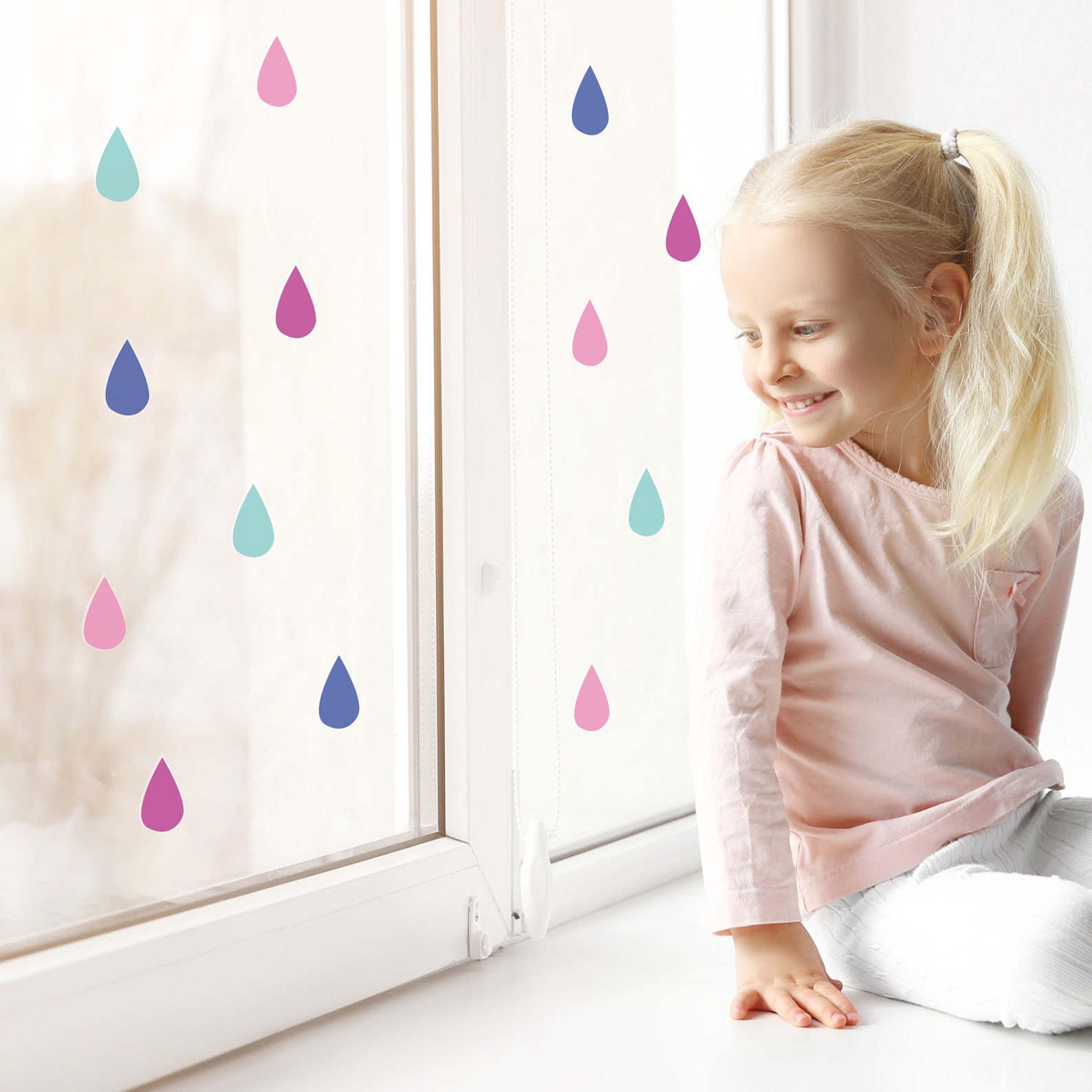 Colourful Raindrop Window Stickers Raindrop Window Decals - Etsy