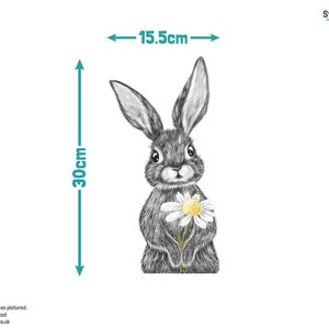 Spring Bunny Window Sticker, Easter Window Sticker, Bunny Window Decal ...