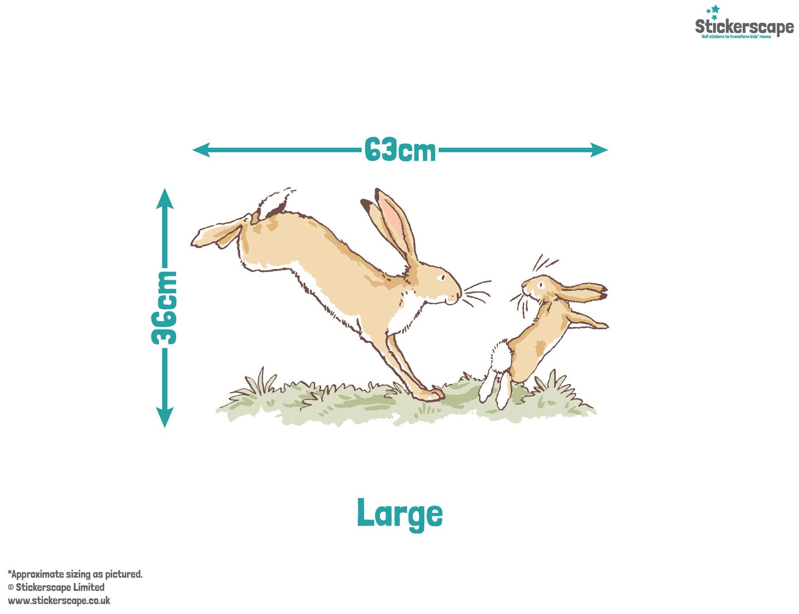 Guess How Much I Love You Wall Sticker, Leaping Hares Wall Sticker ...