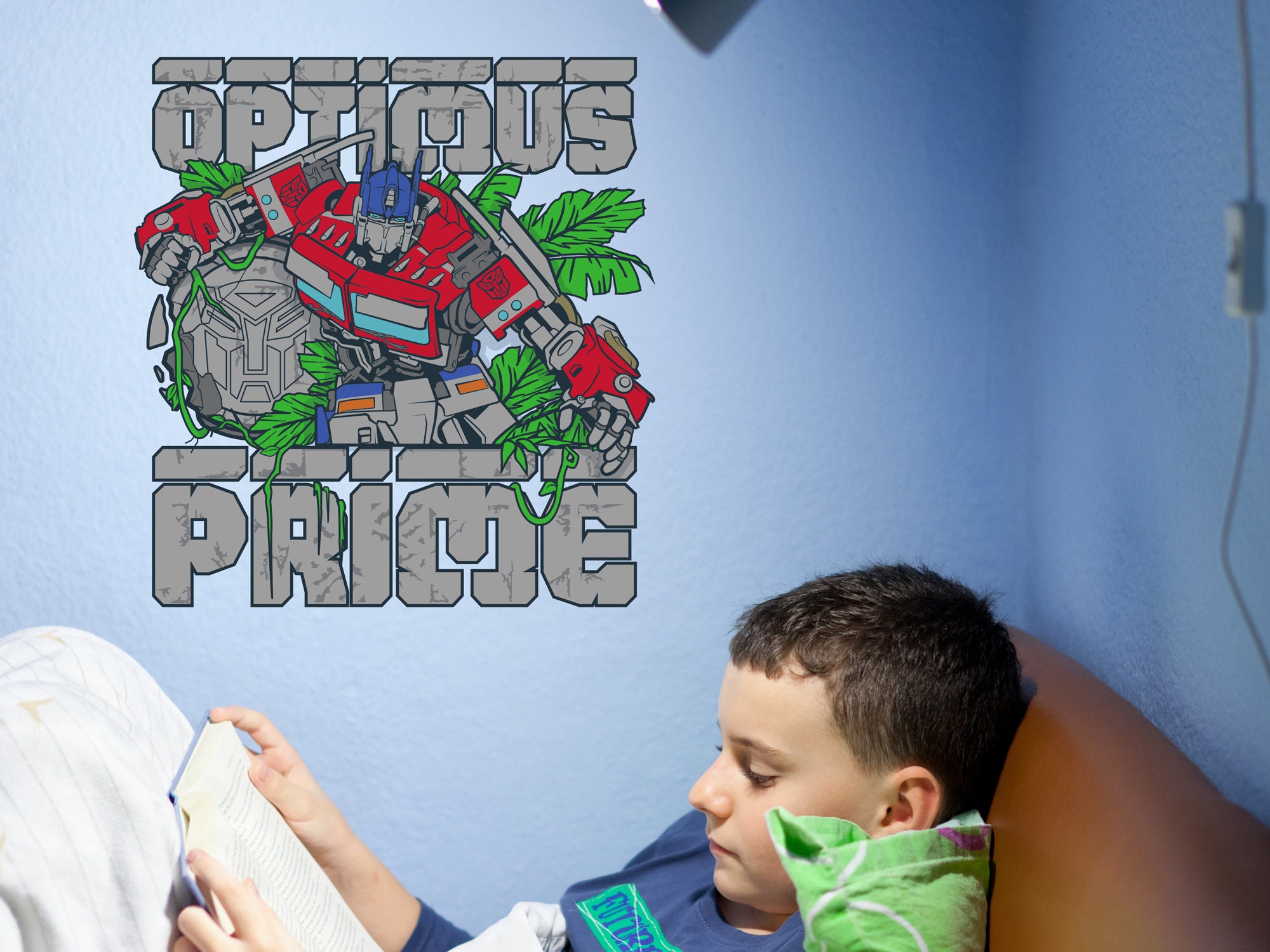 Optimus Prime Rise of the Beasts Wall Sticker, Transformers Wall ...