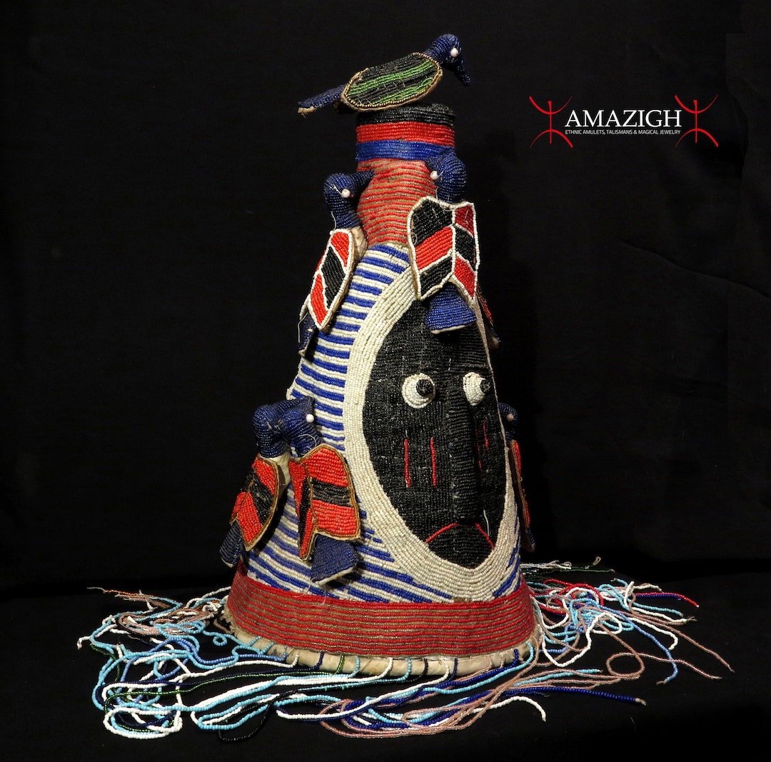 Old Beautiful Yoruba Beaded Crown – Ade Oba – South West, Nigeria - Etsy