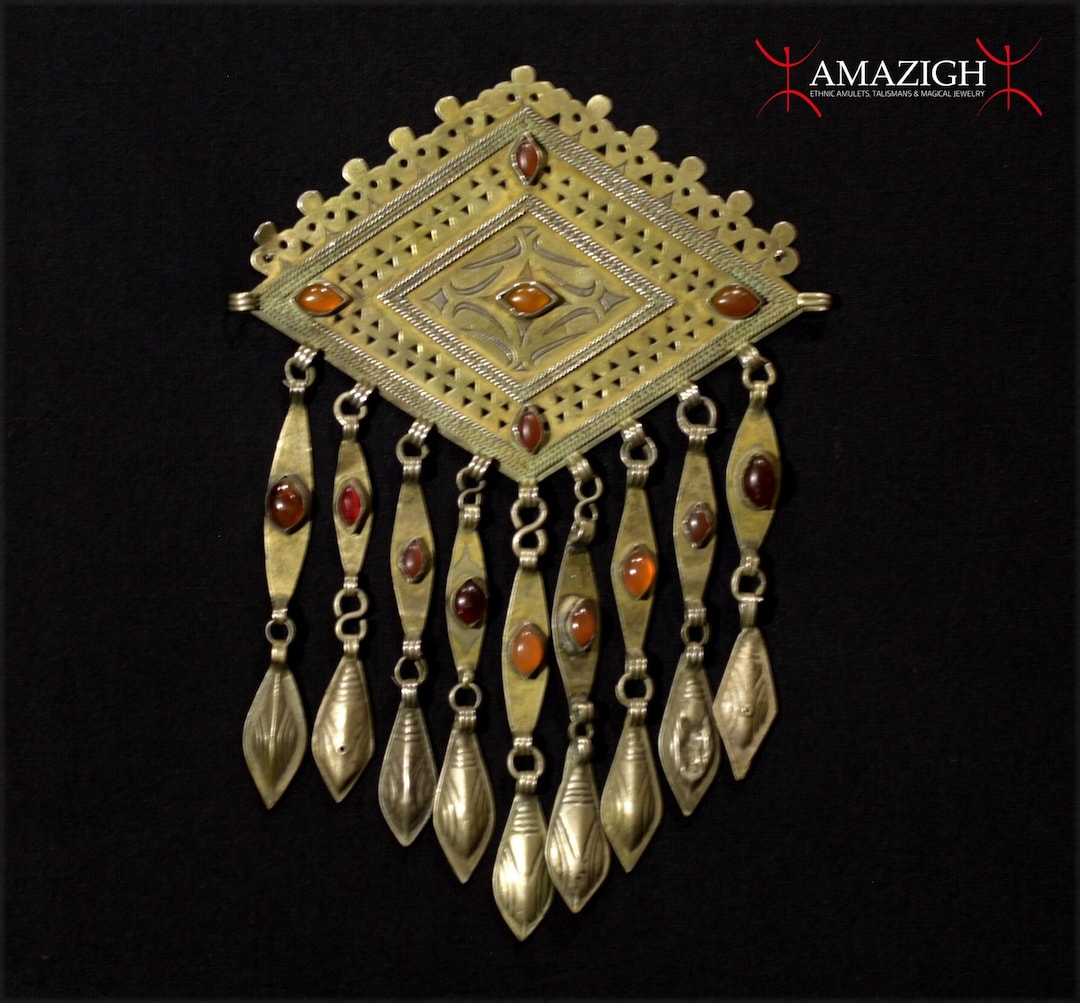 Antique Turkoman Gilded Silver Pectoral Gonzuk Central Asia - Etsy