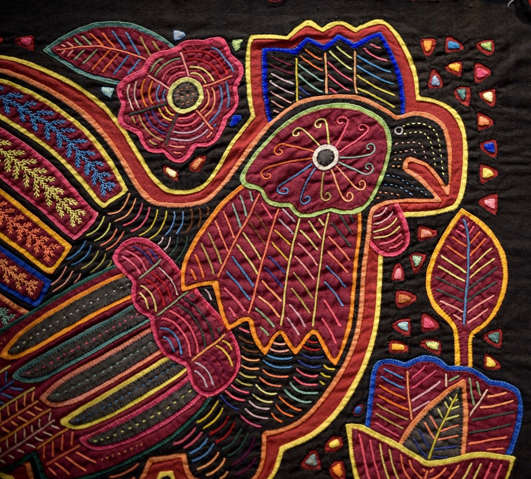 Vintage Kuna Hand Sewn Textile Mola Panama - Etsy