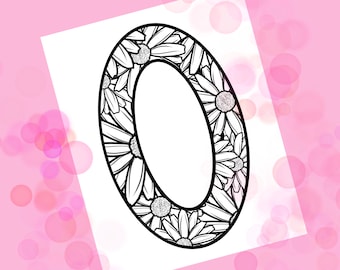 Letter C Daisy Printable Coloring Page | Etsy