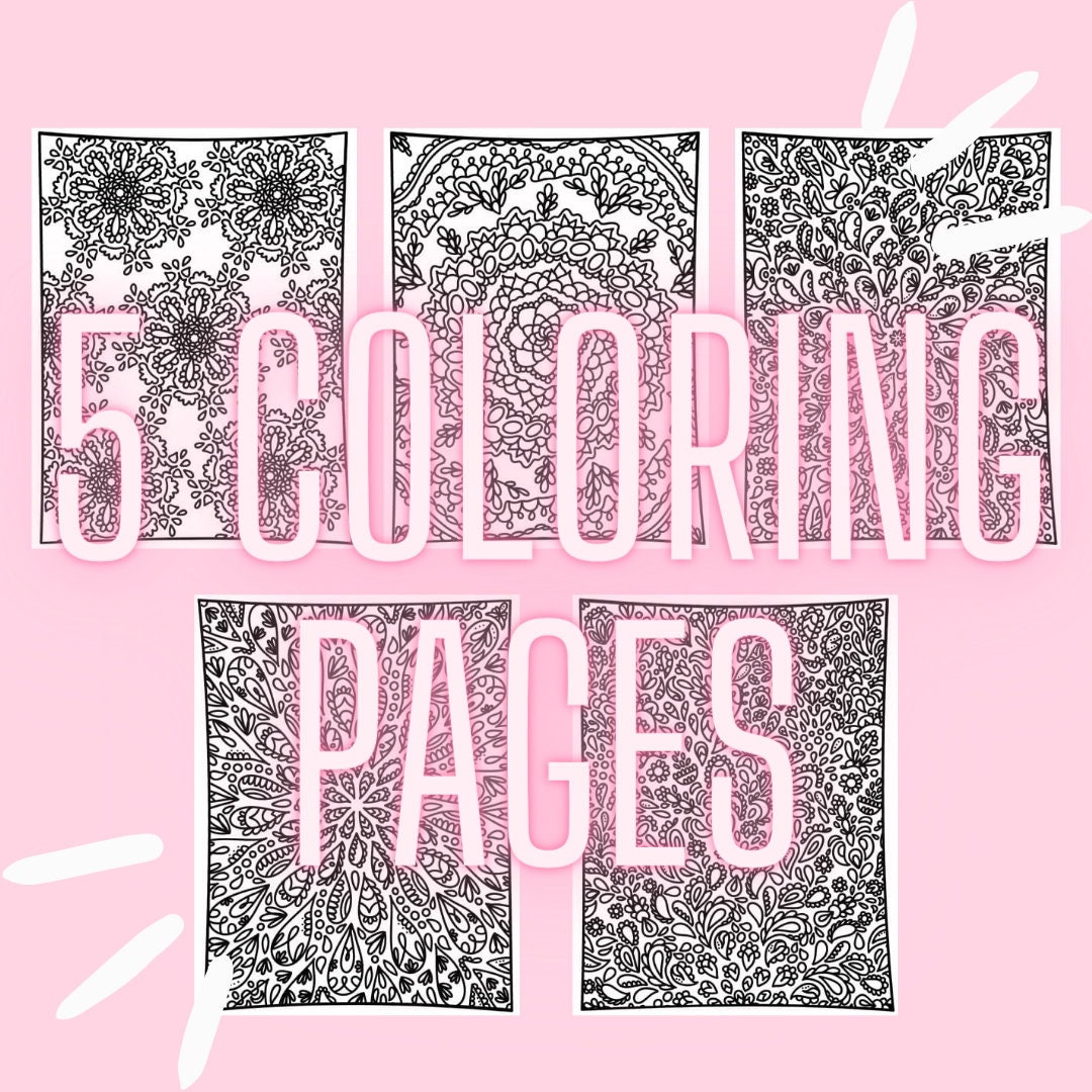 Pattern Coloring Pages Pack - Etsy