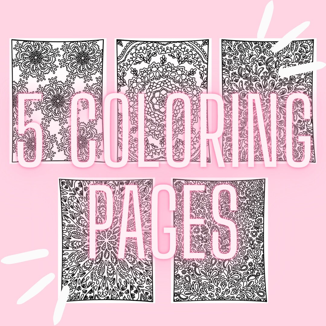 Pattern Coloring Pages Pack - Etsy