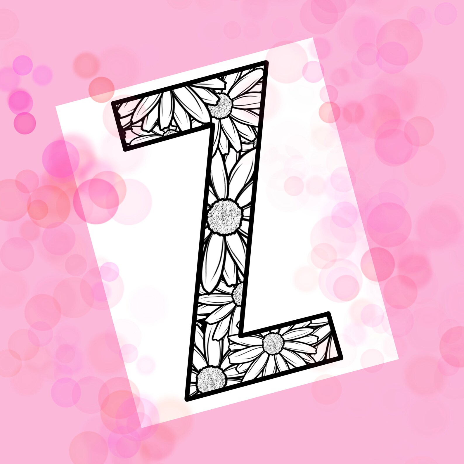 Letter Z Daisy Printable Coloring Page - Etsy