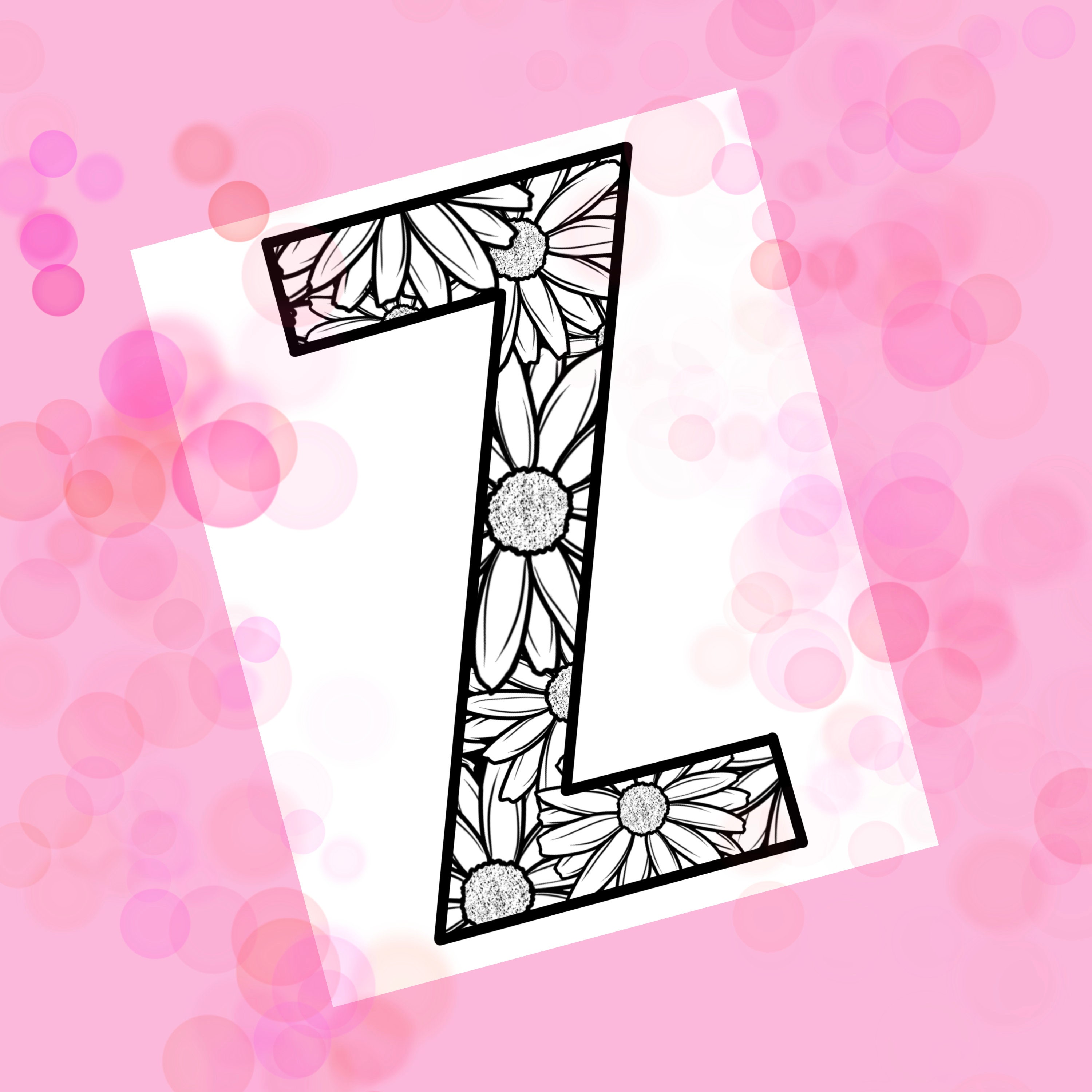 Letter Z Daisy Printable Coloring Page - Etsy