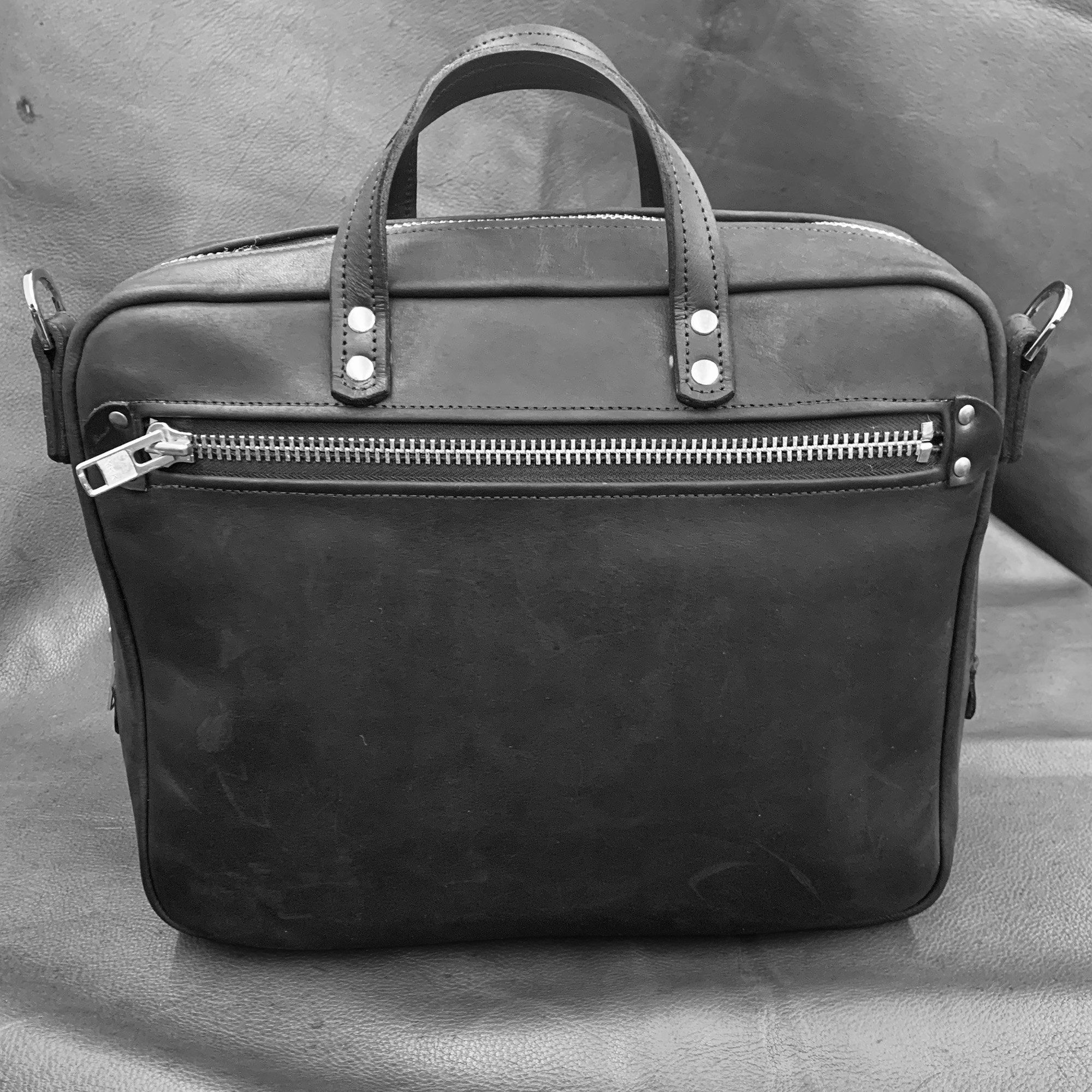 The Fully Loaded Mini Leather Laptop Bag - Etsy